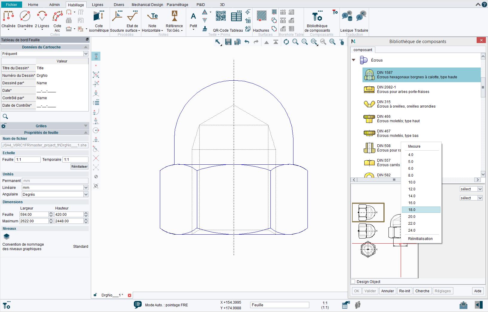 Composants standards CAO | M4 DRAFTING